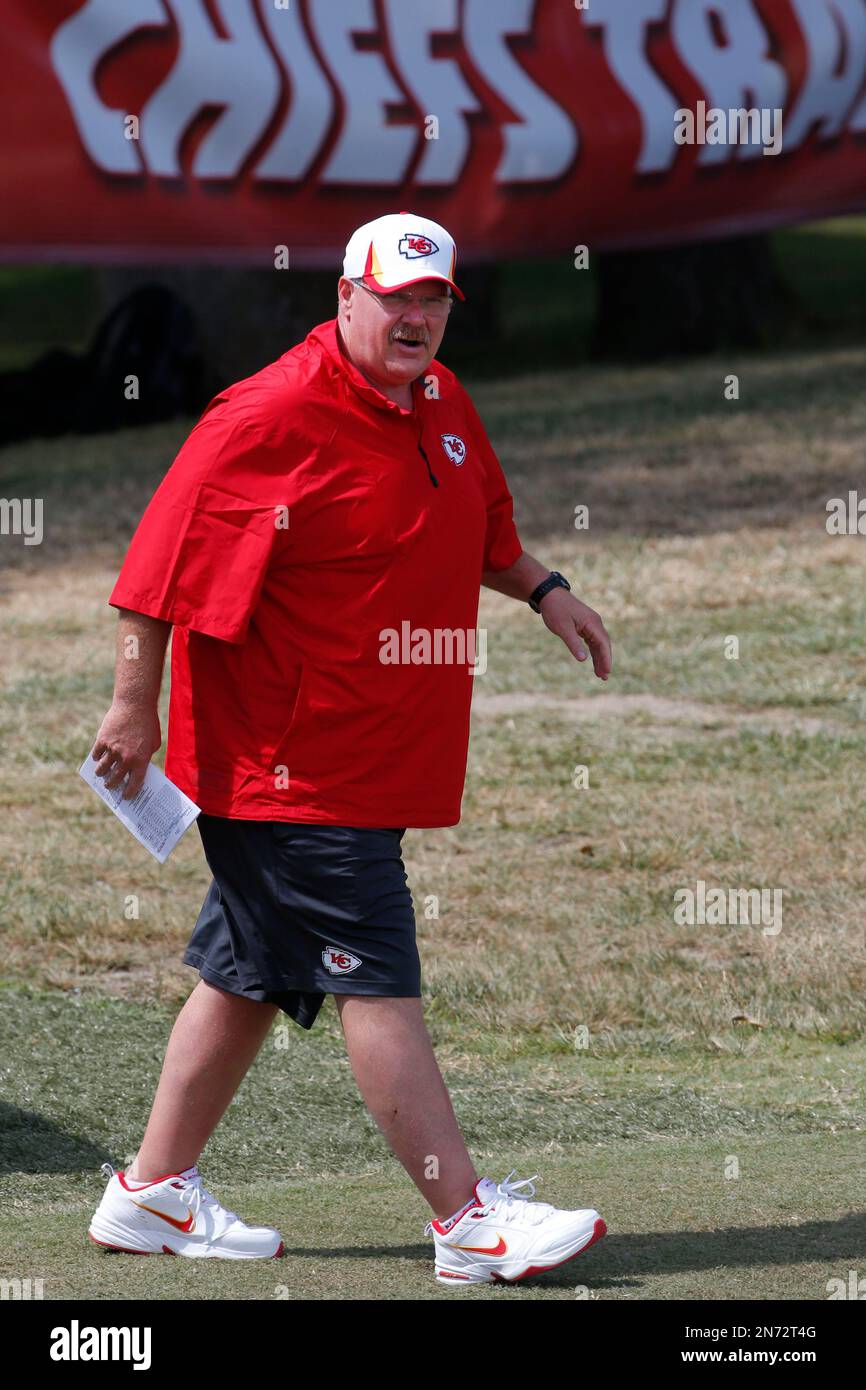 Kansas City Chiefs coach Andy Reid during NFL football training camp in ...