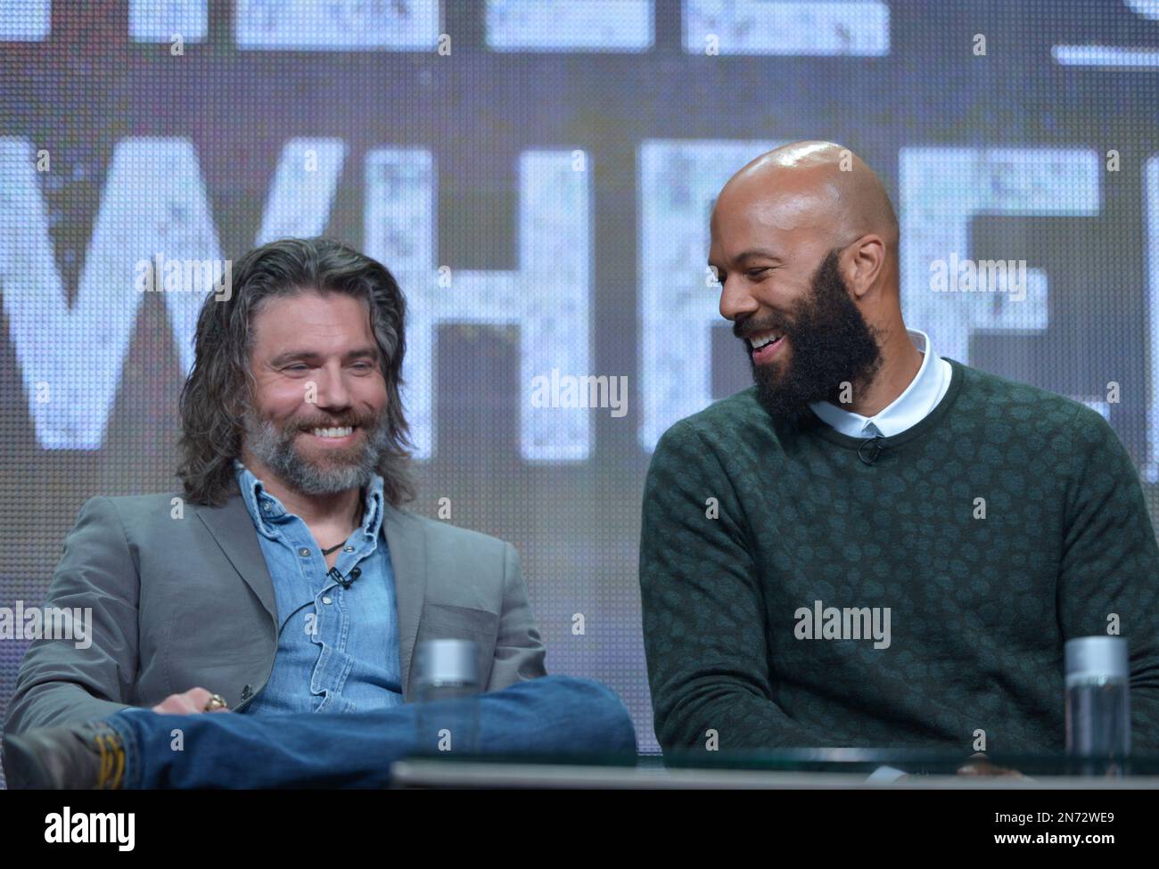 Actors Anson Mount, left, and Common on the "Hell on Wheels" panel at ...