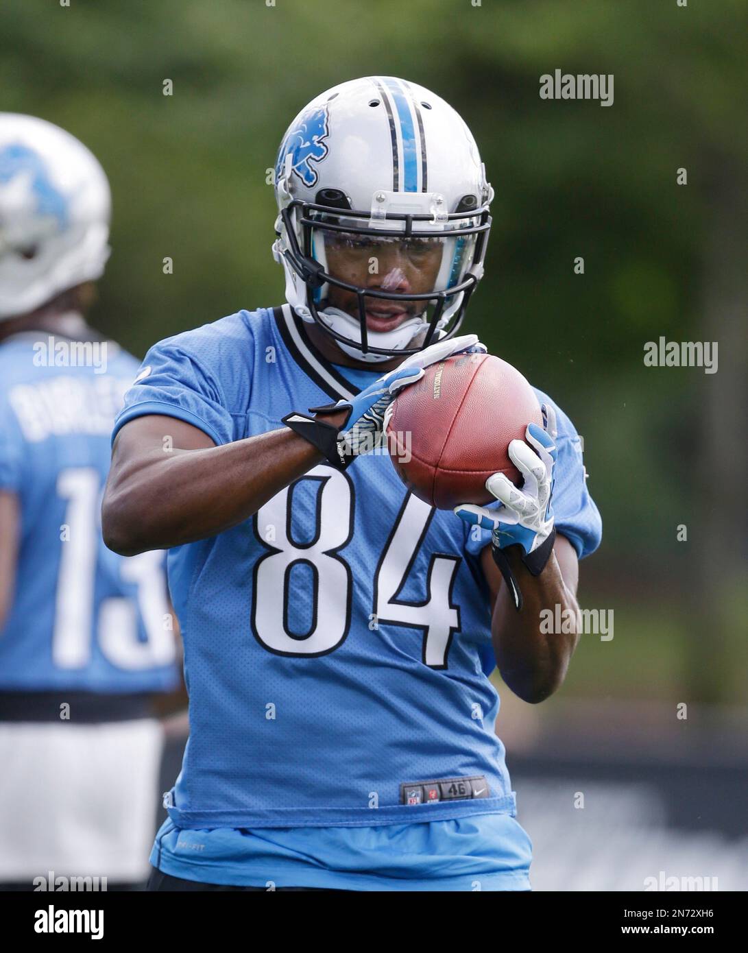 Detroit Lions receiver Ryan Broyles runs through drills during an NFL ...