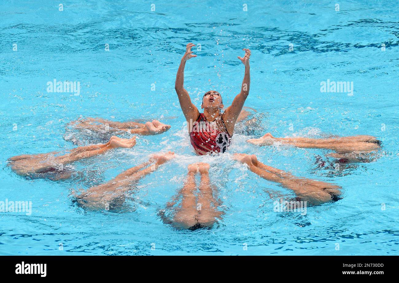Mexico perform their routine during the synchronized swimming team free ...