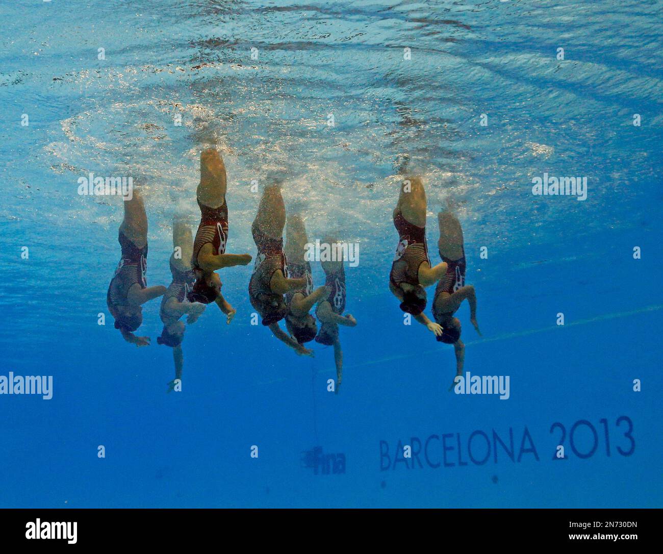 Mexico performs their routine during the synchronized swimming team ...