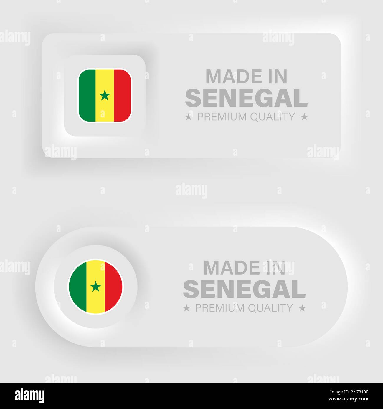 Senegal waving flag national 3d Stock Vector Images - Alamy