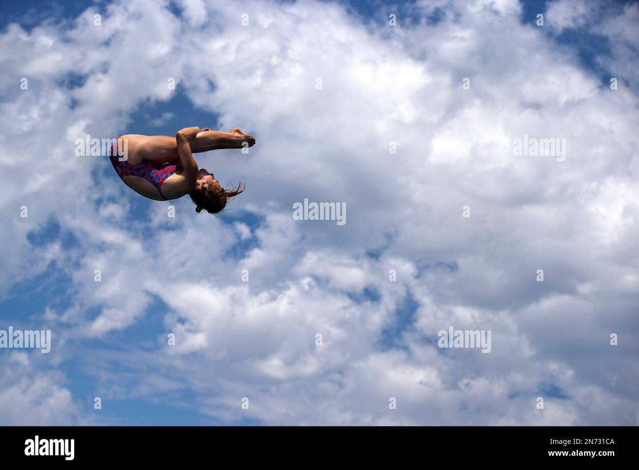 Hannah Starling of Great Britain performs during the women's 3-meter ...