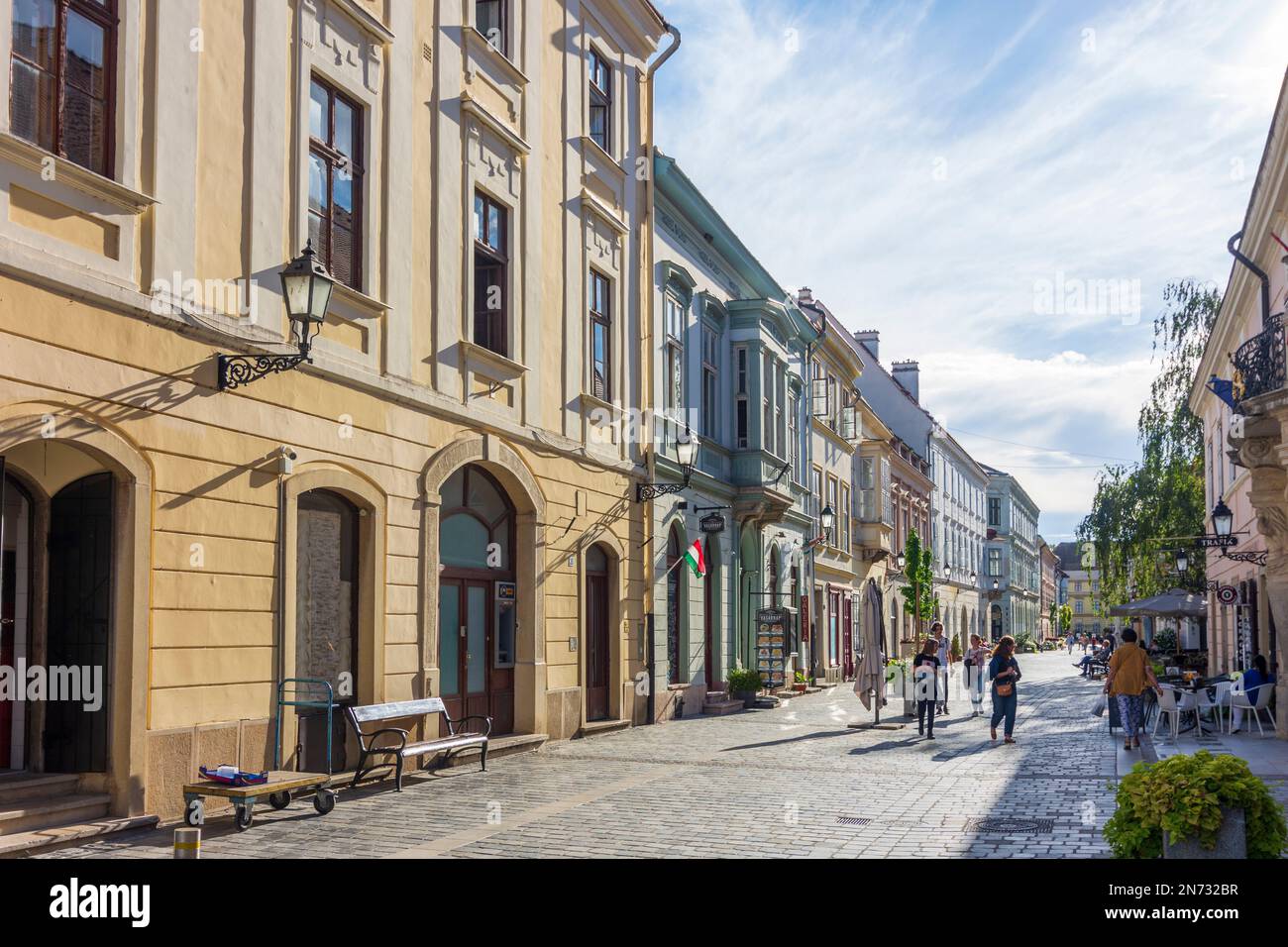 Street in old town in gyor moson sopron hi-res stock photography and ...