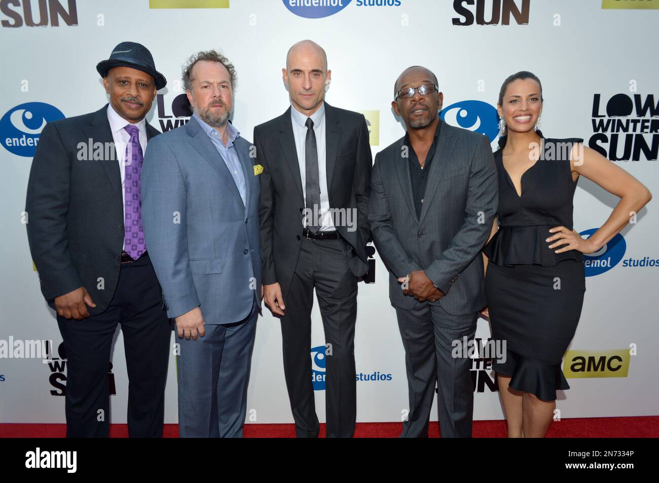 From left, actors Ruben Santiago-Hudson, David Costabile, Mark Strong ...