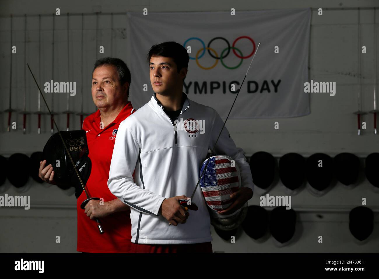 Greg Massialas and his son Alexander pose for a portrait at their ...