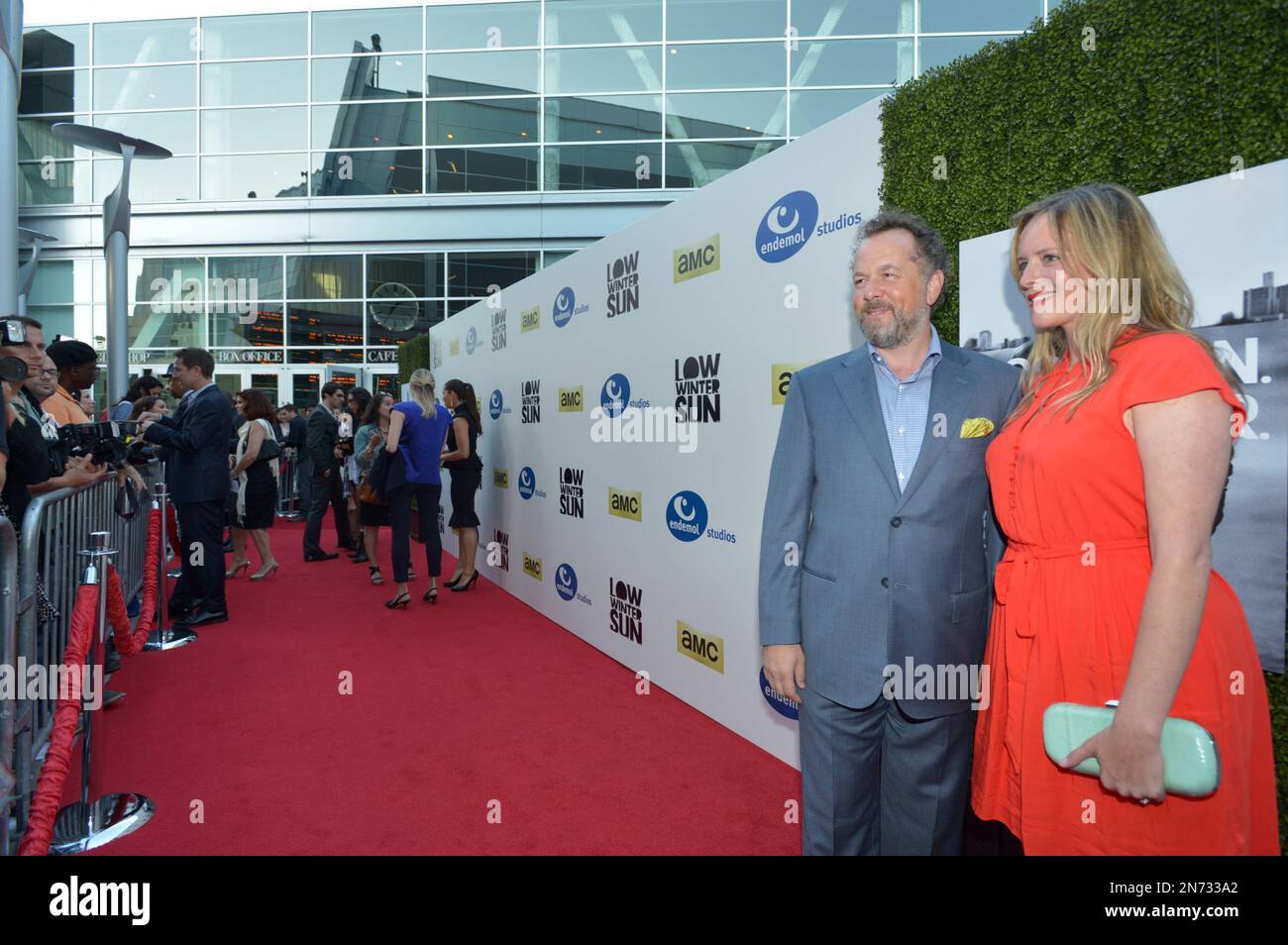 Actors David Costabile, left, and Eliza Baldi arrive to AMC's 'Low ...
