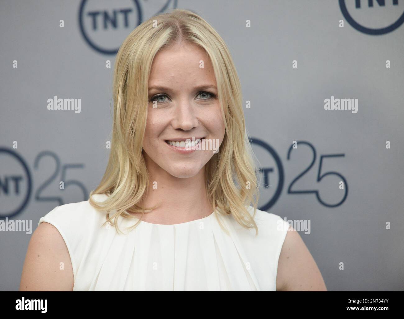 Jessy Schram arrives at the TNT 25th Anniversary Party at The Beverly ...