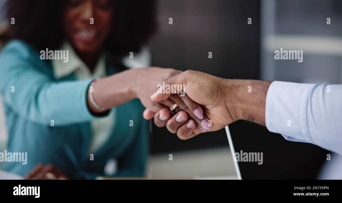 Staffing Interview In Office. Law Recruiter Meeting Handshake Stock ...