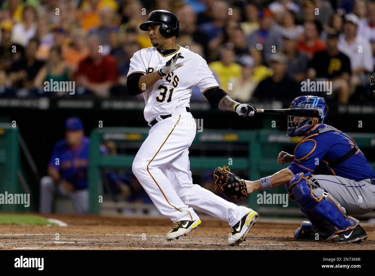 Pittsburgh Pirates right fielder Jose Tabata (31) bats during a ...
