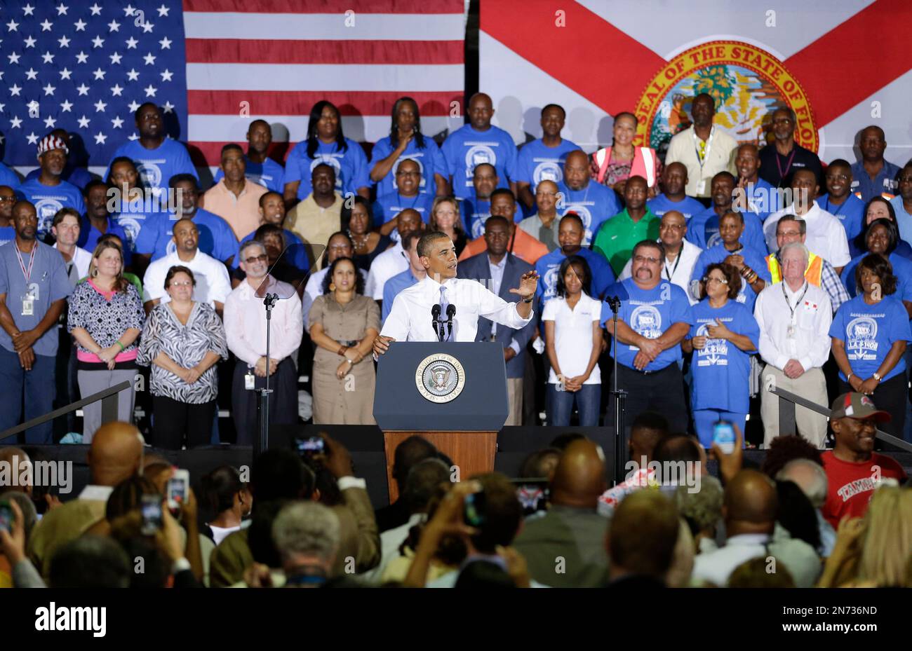 President Barack Obama gestures as he speaks about the economy ...
