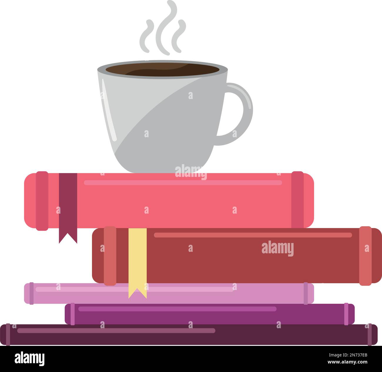 books and coffee cup Stock Vector Image & Art - Alamy