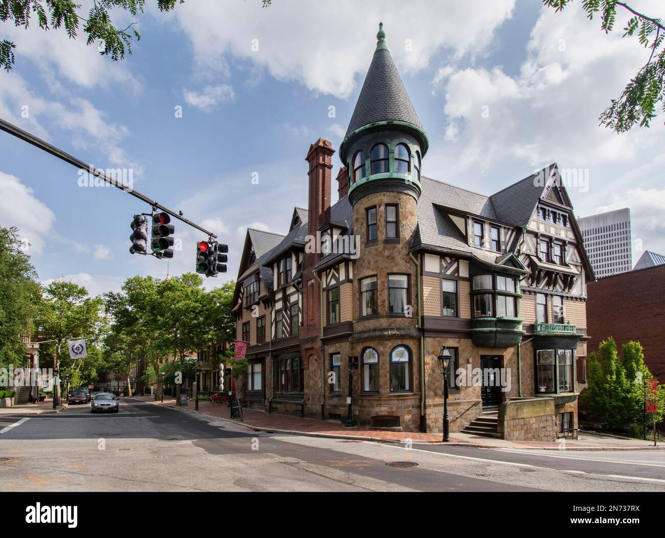 Providence a retro historic half timbered house in providence hi-res ...