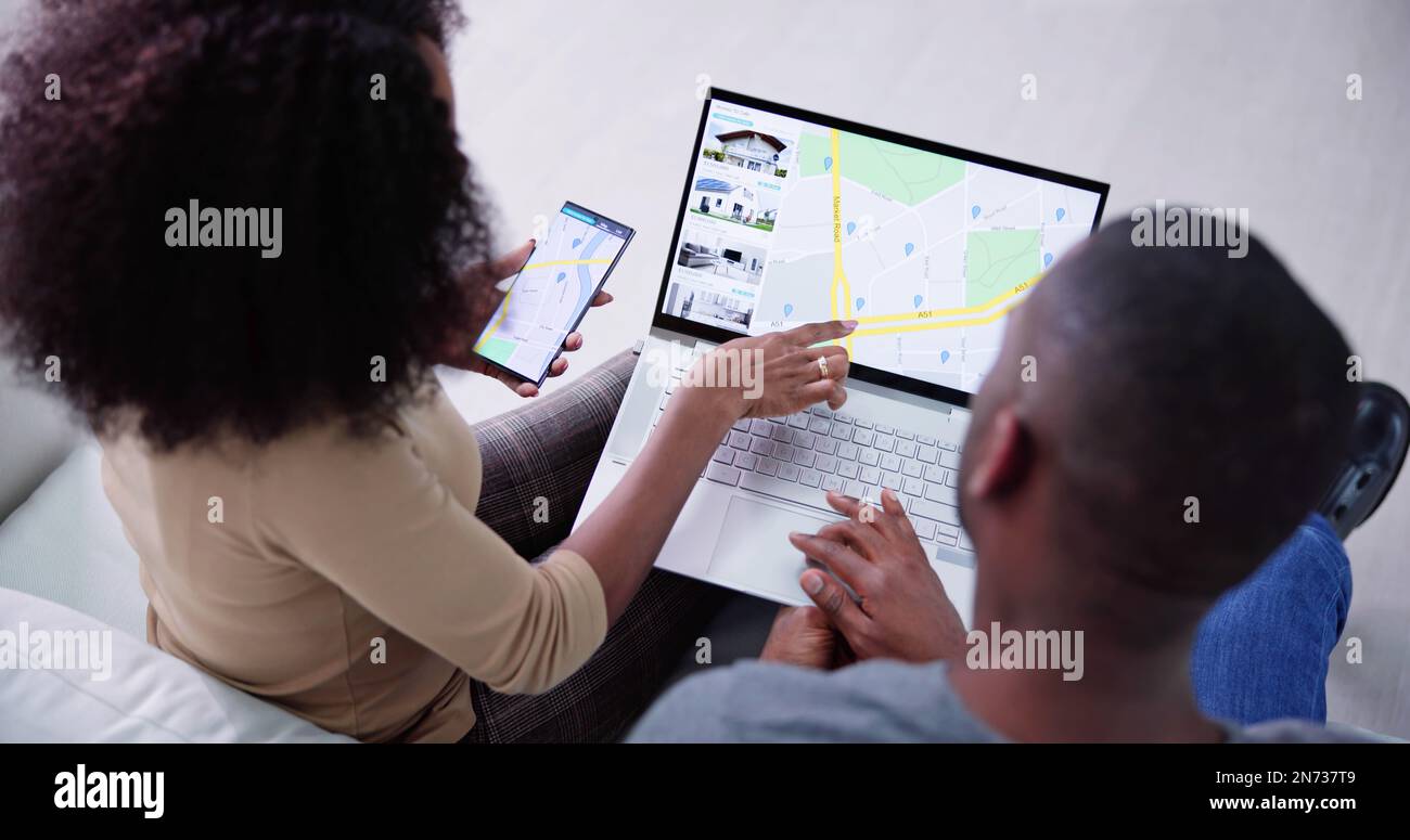 Online GPS Location Map Search On Laptop Computer Stock Photo - Alamy