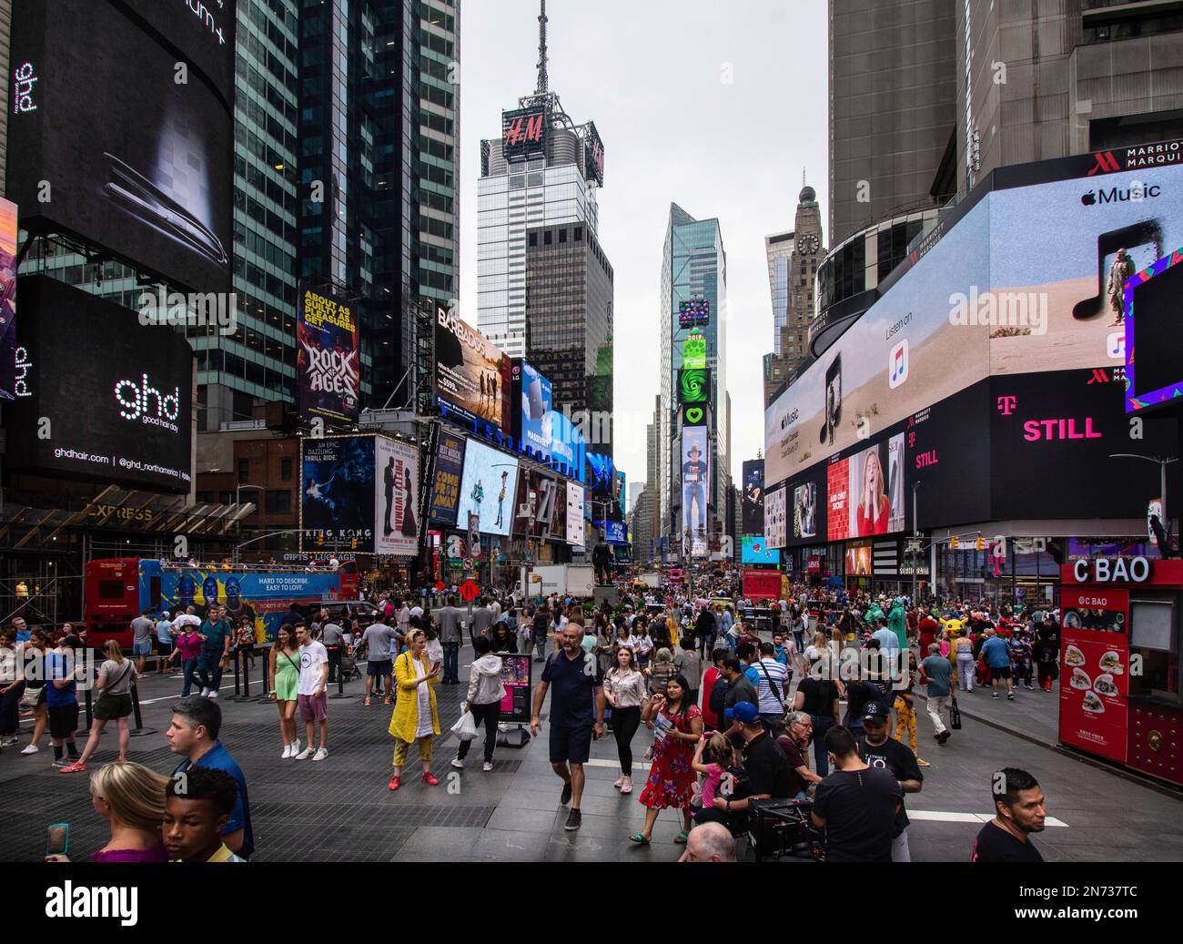 New York City, USA. Times Square at the intersection of Broadway and ...