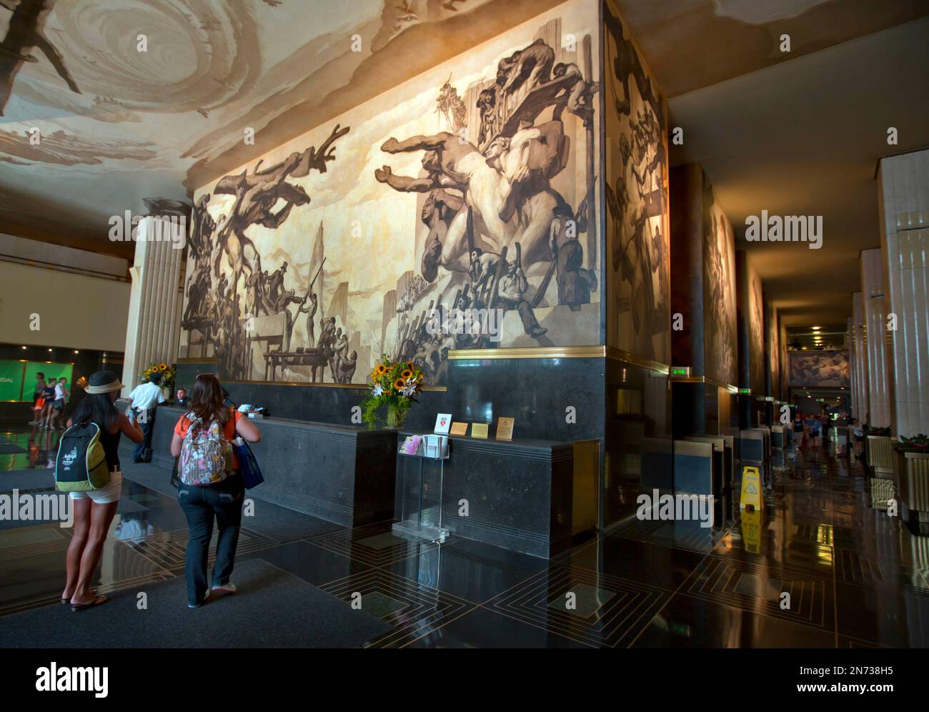 "American Progress " by artist Jose Maria Sert, adorns the lobby of 30 ...