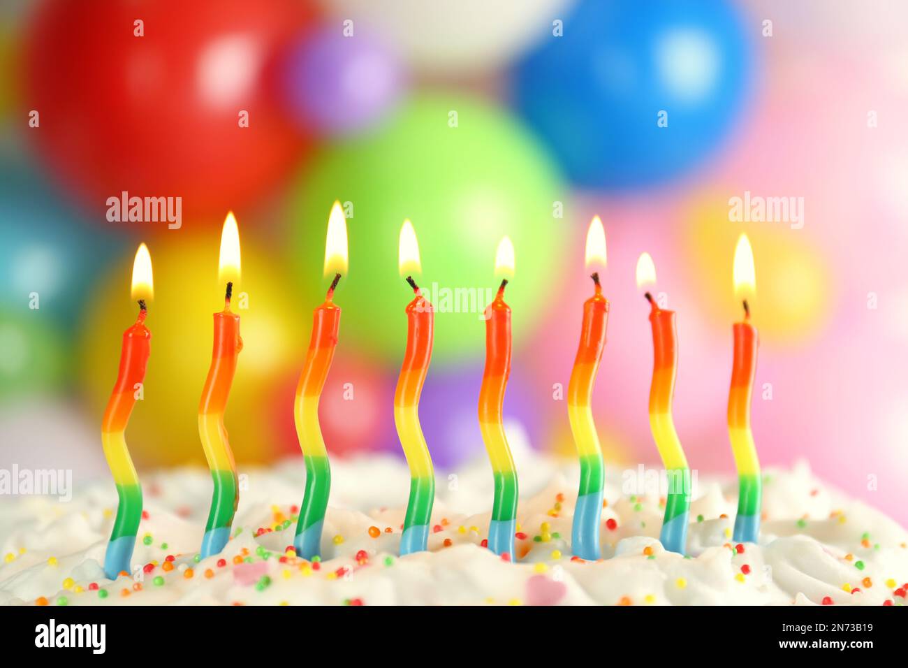Beautiful cake birthday blurred hi-res stock photography and images - Alamy