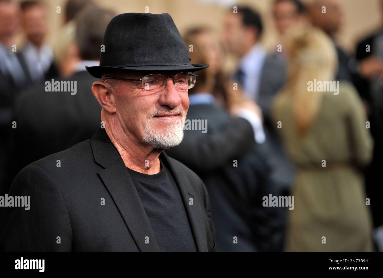 Jonathan Banks, a cast member in "Breaking Bad," poses at the premiere ...
