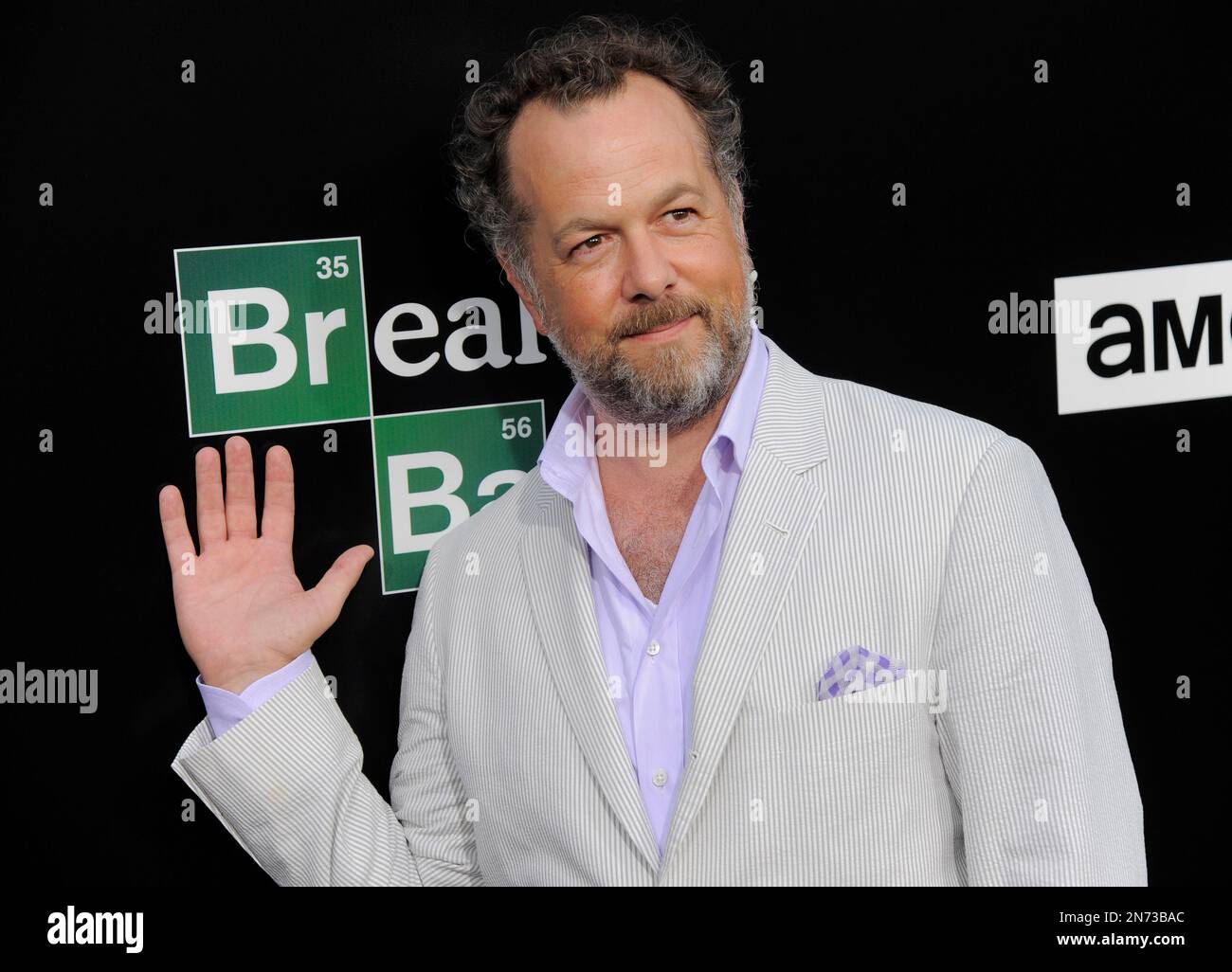 David Costabile, a cast member in "Breaking Bad," poses at the premiere ...