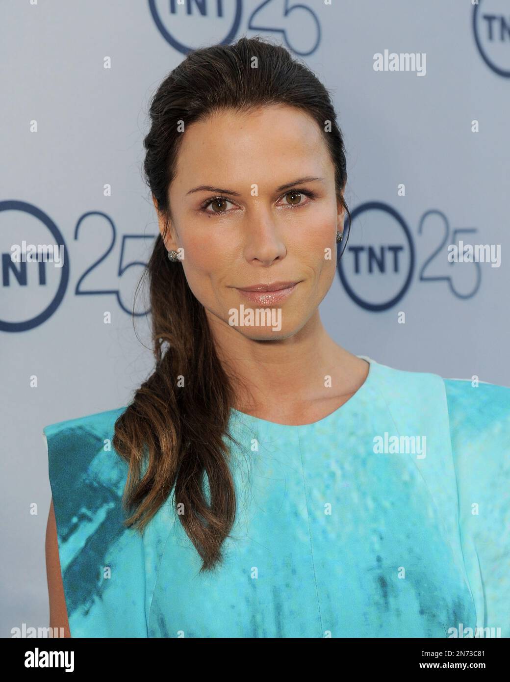 Rhona Mitra arrives at the TNT 25th Anniversary Party on Wednesday ...