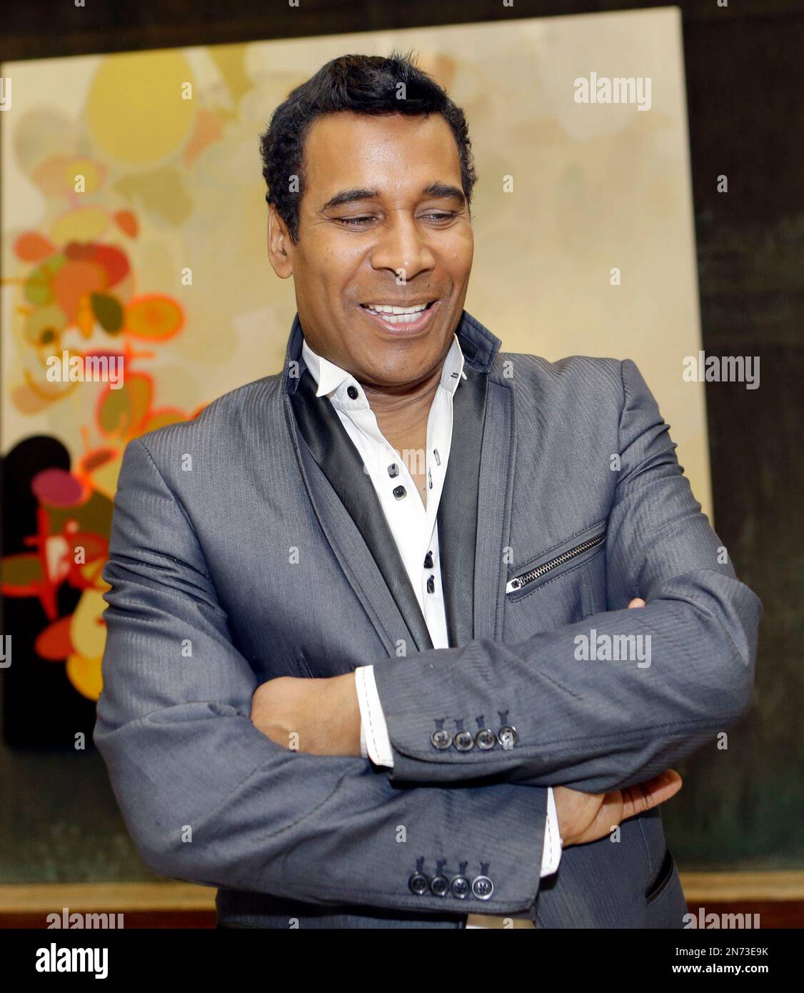 Dominican actor Julio Sabala poses for photos, Wednesday, July 24, 2013 ...