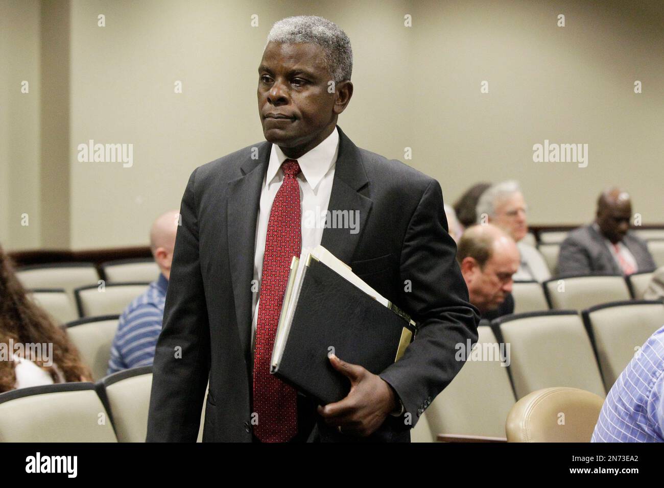 Ray Hobbs, director of the Arkansas Department of Correction, walks to ...