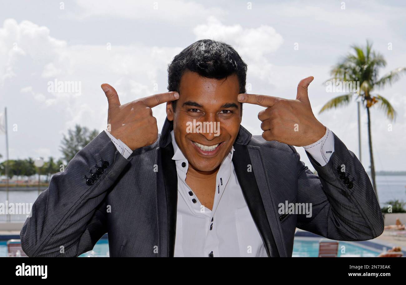 Dominican actor Julio Sabala poses for photos, Wednesday, July 24, 2013 ...