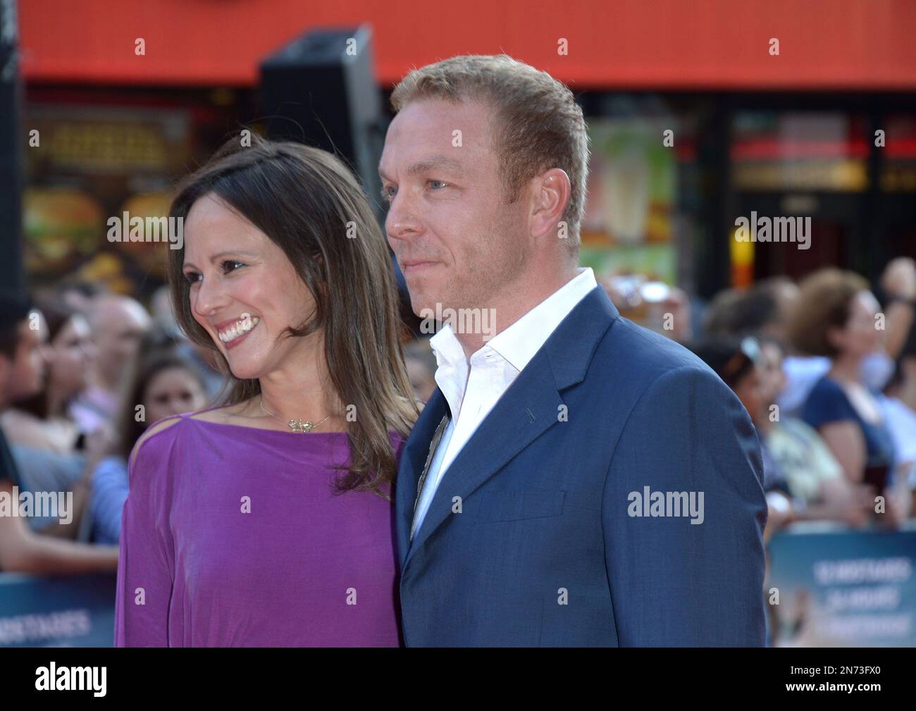 Sarra Kemp and Chris Hoy arrive at London Premiere of Alan Partridge ...