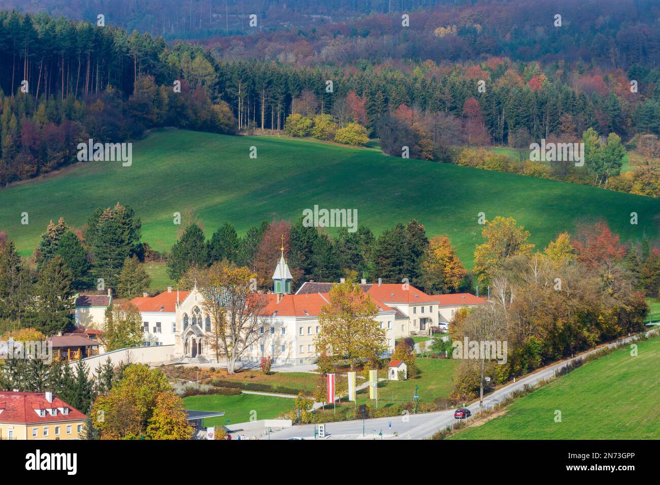 Schloss mayerling castle in wienerwald vienna woods hi-res stock ...