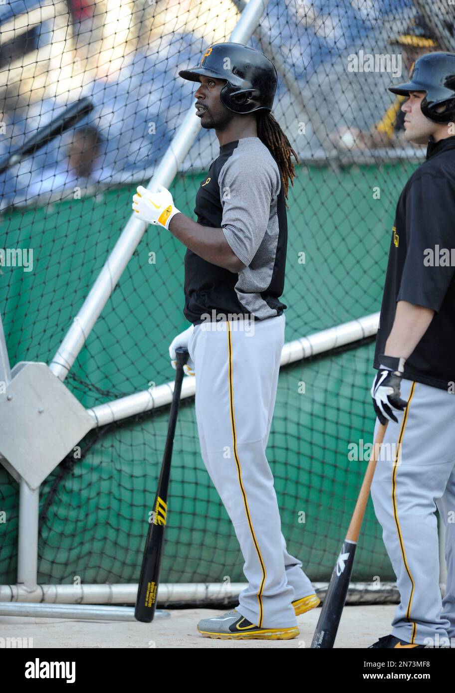 Pittsburgh Pirates' Andrew McCutchen looks on during batting practice ...