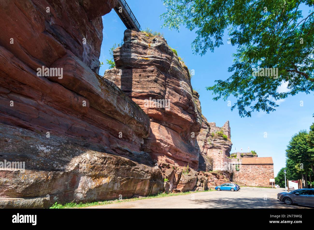 Hohbarr castle chateau du haut barr in alsace elsass hi-res stock ...