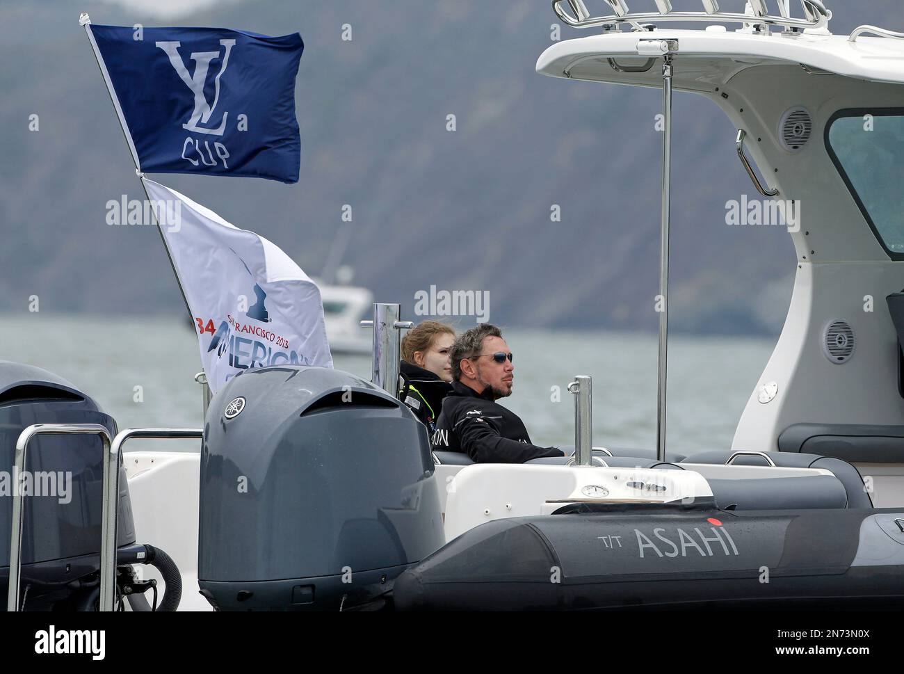 Oracle CEO Larry Ellison watches Emirates Team New Zealand and Luna ...