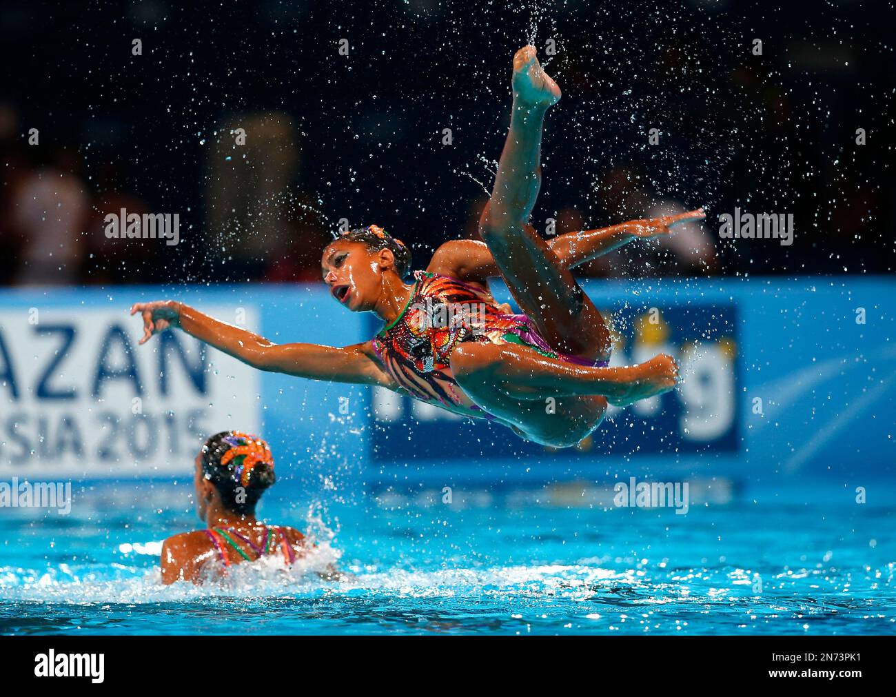 Egypt perform their routine in the synchronised swimming team free ...