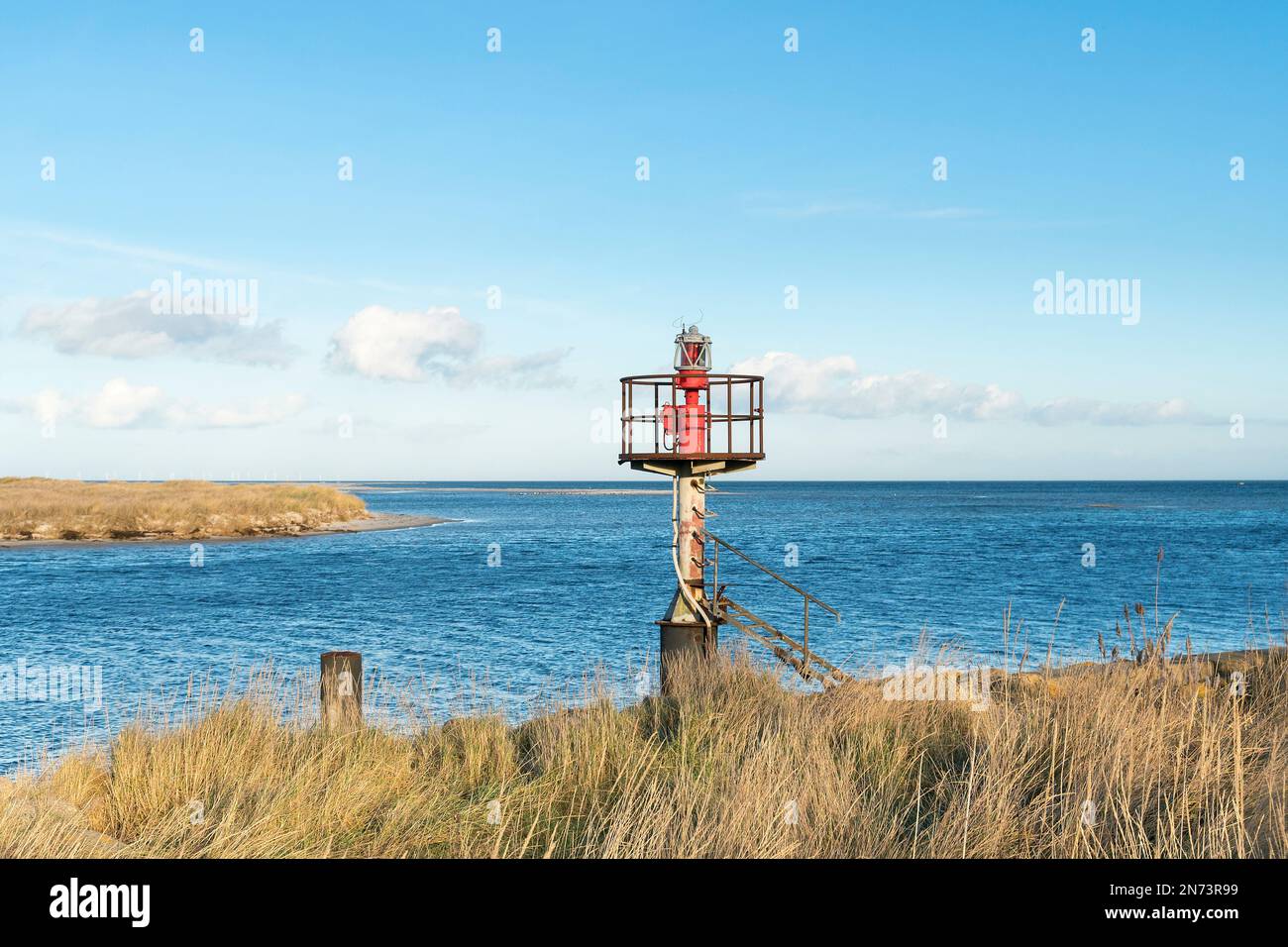 Baltic Sea, Darßer Ort emergency harbor, harbor entrance, navigation ...