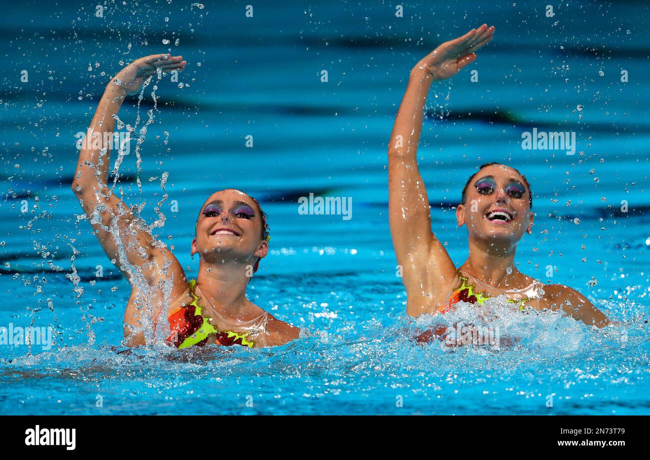 Brazil's Lorena Molinos and Giovana Stephen perform their routine in ...