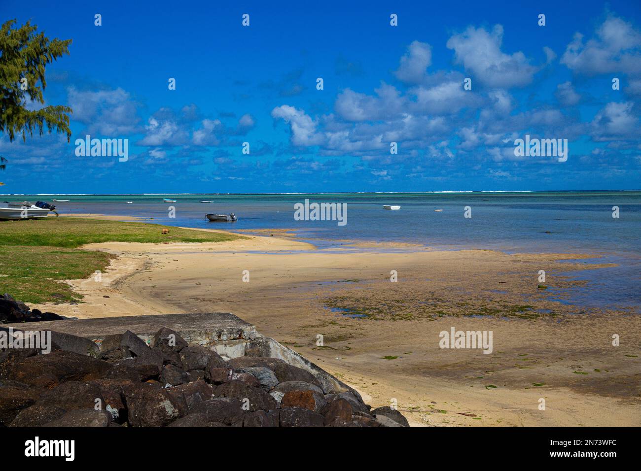 Beach and ocean on the south side of mauritius island, Africa Stock ...