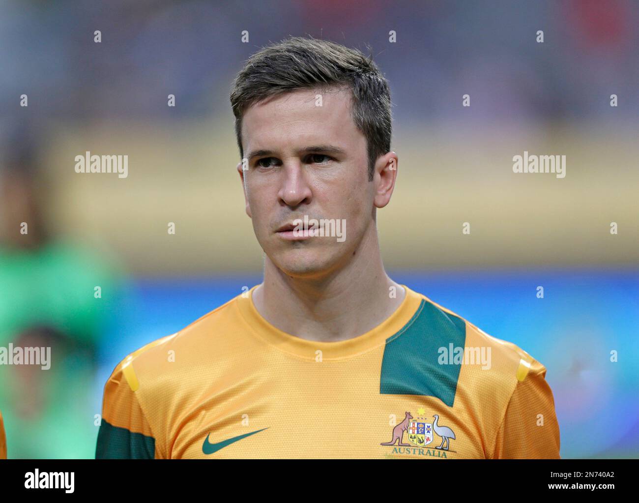 Australia's Matthew G. Mckay lines up before the East Asian Cup soccer ...