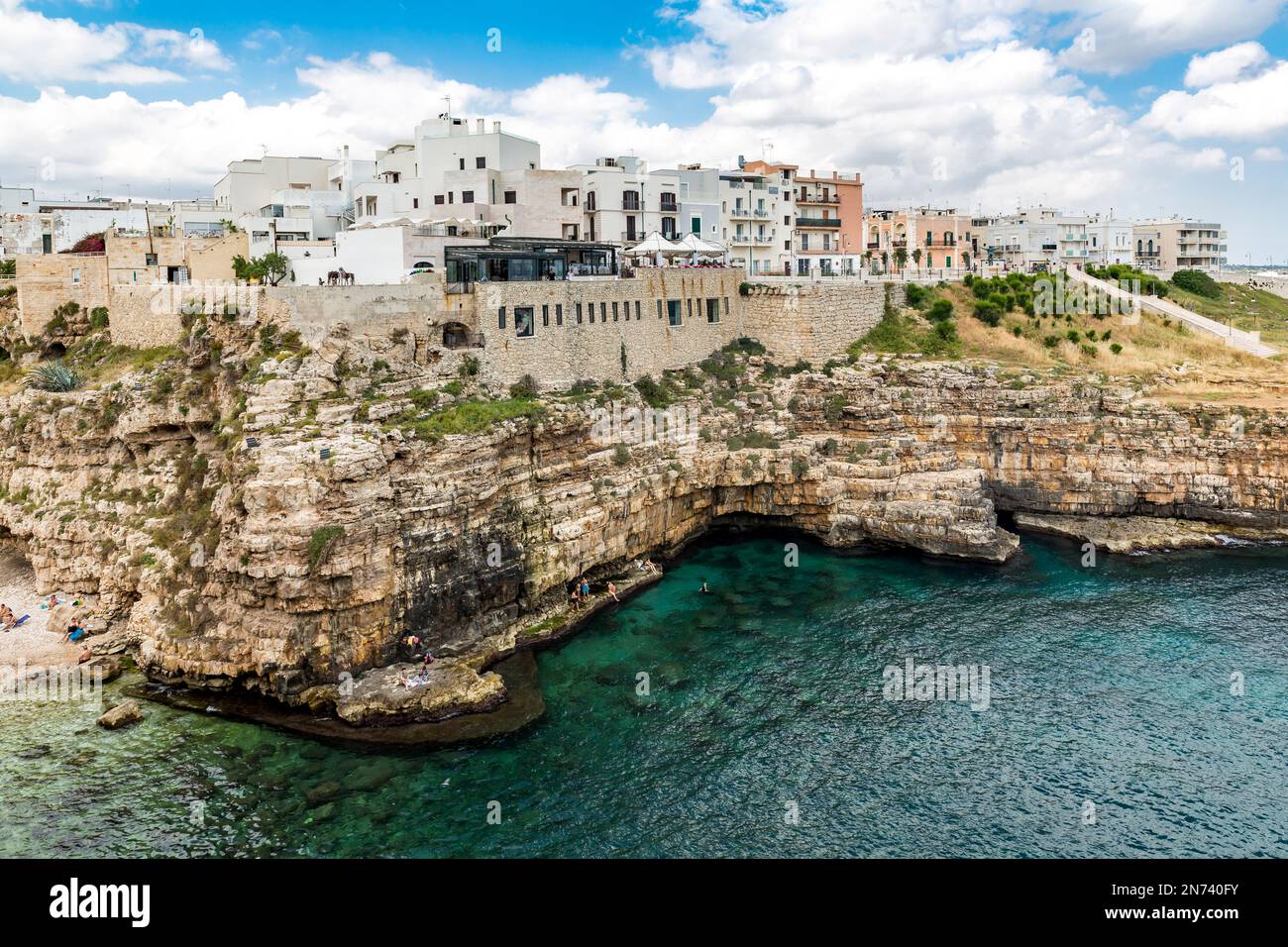 View of the city, Lama Monachile Belvedere viewpoint, Polignano a Mare ...