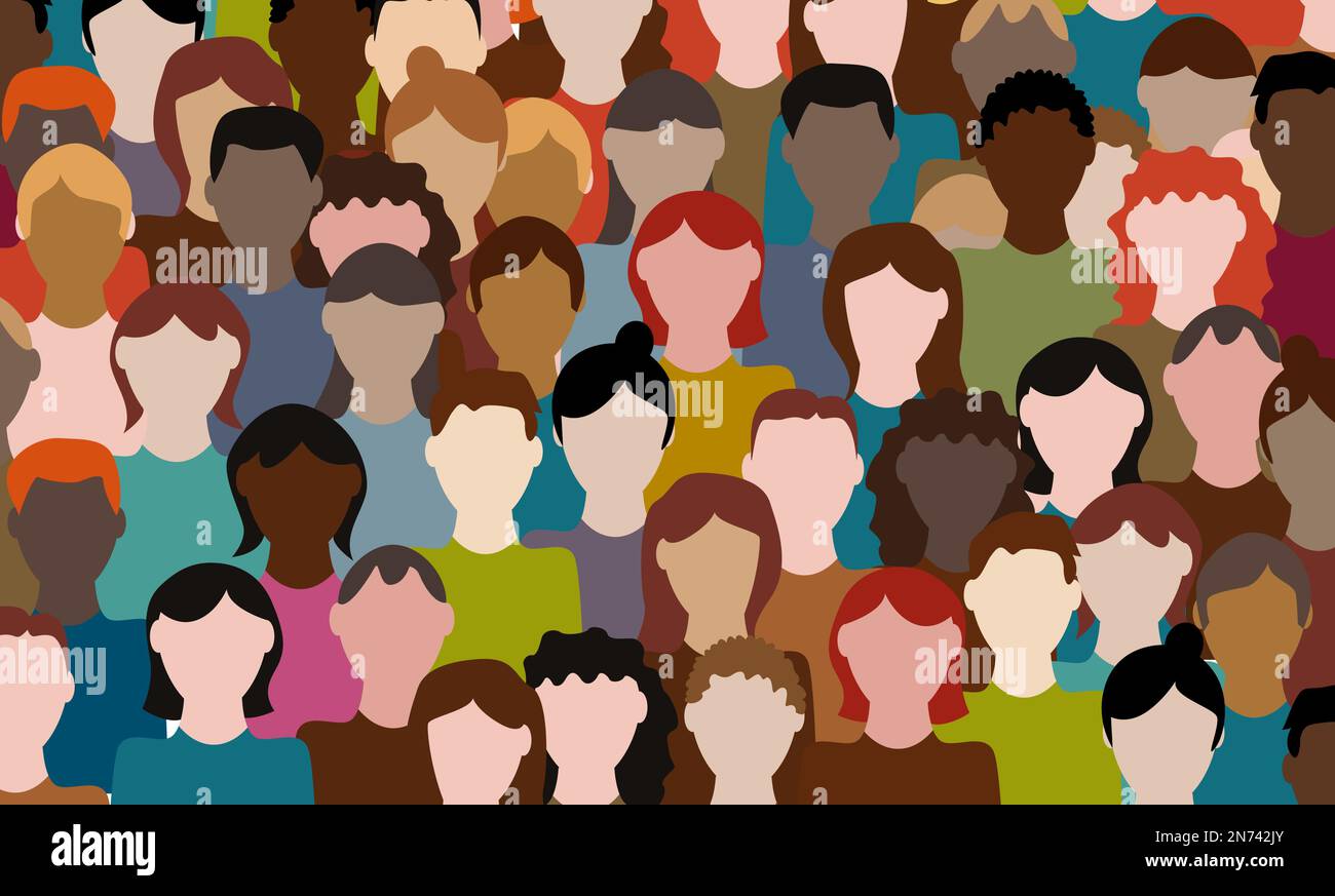 Anonymous crowd protest Stock Vector Images - Alamy