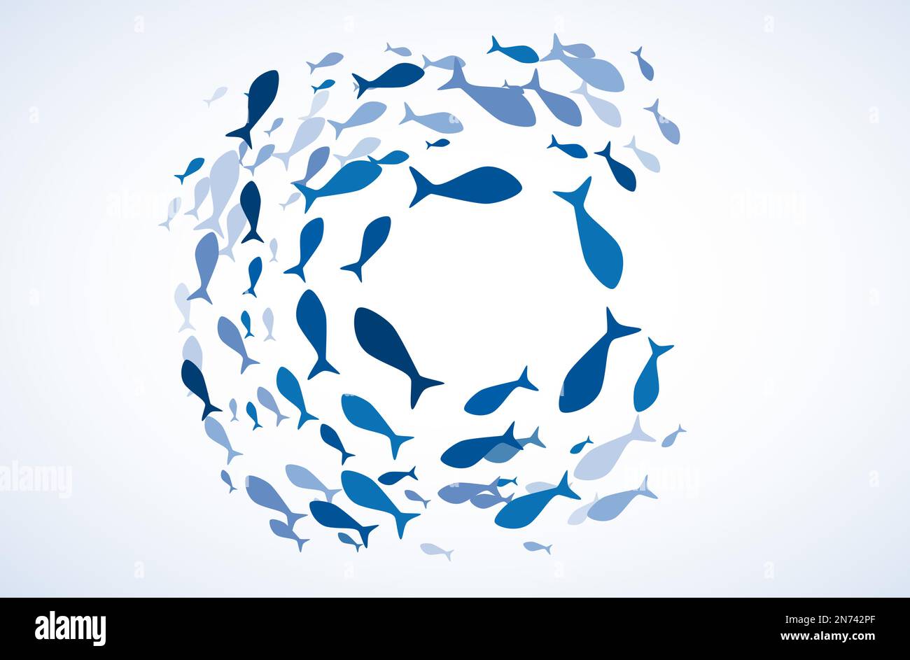 Clip Art School Of Fish