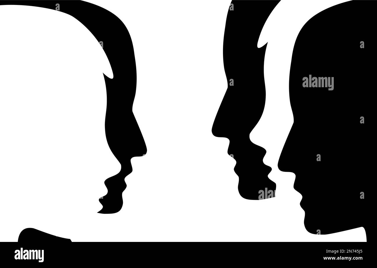 Silhouette talk show Stock Vector Images - Alamy