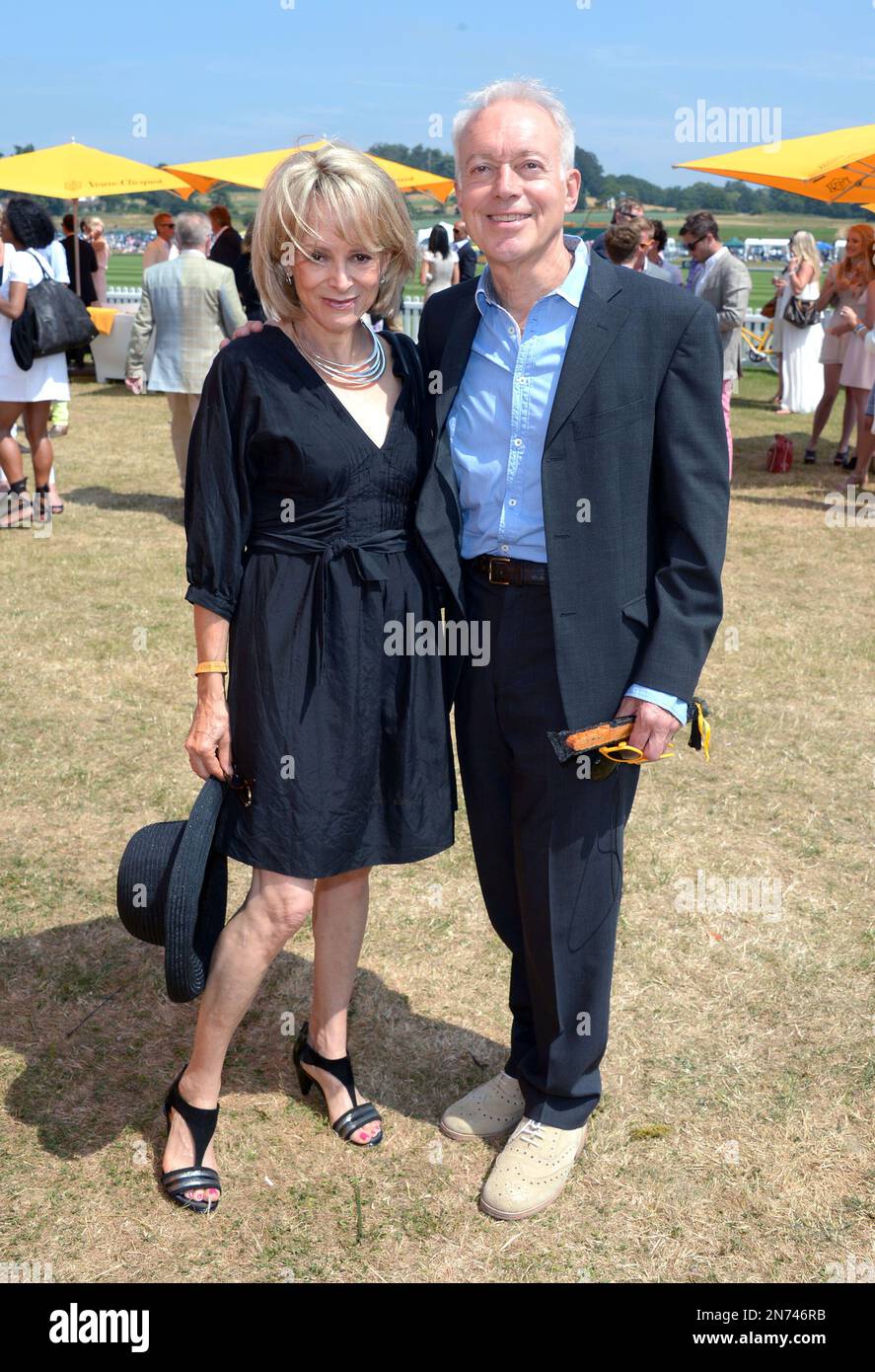 Claire Francis and Nickolas Grace attend the Veuve Clicquot Gold Cup ...