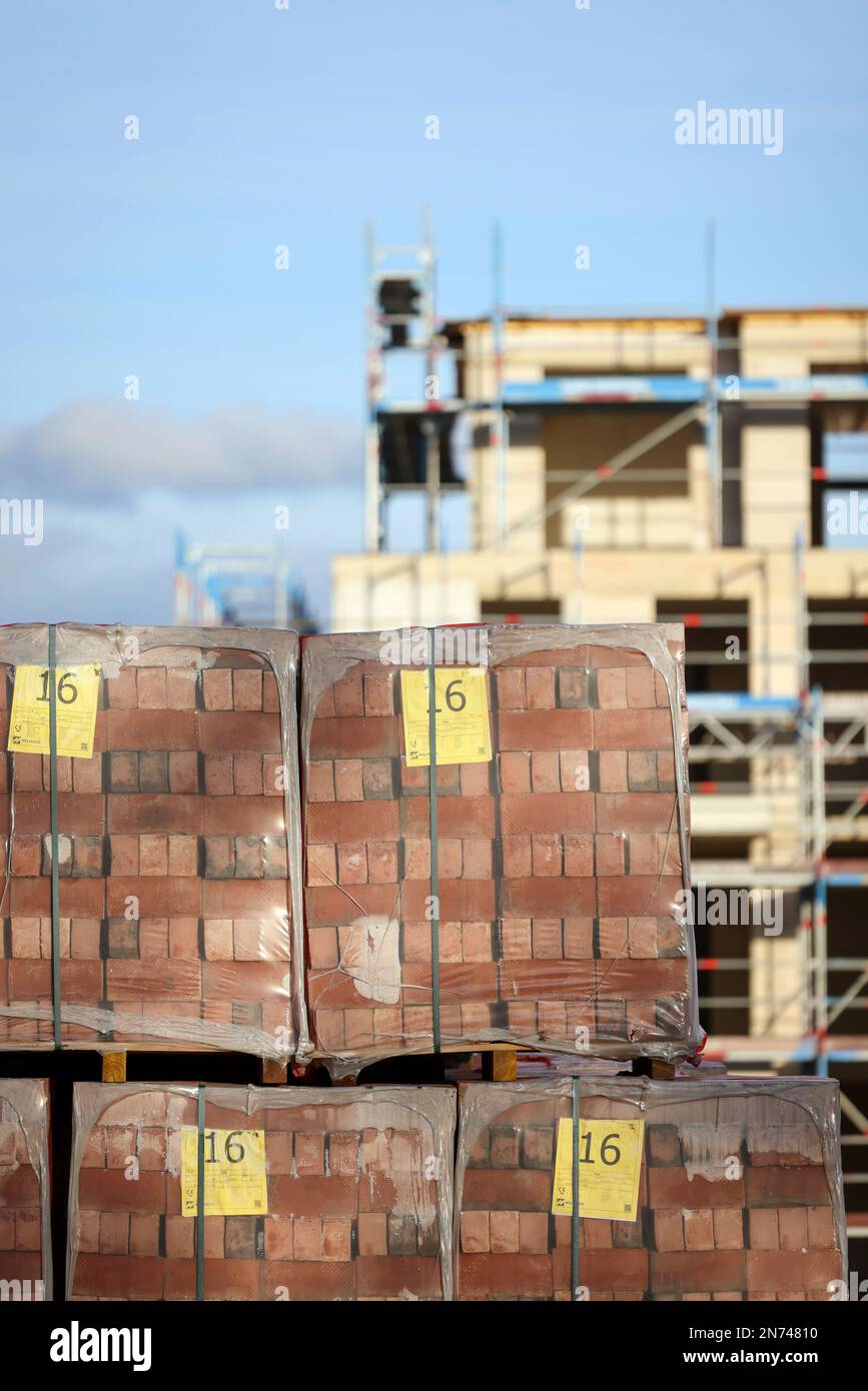 Bedburg, North Rhine-Westphalia, Germany - building material, clinker ...