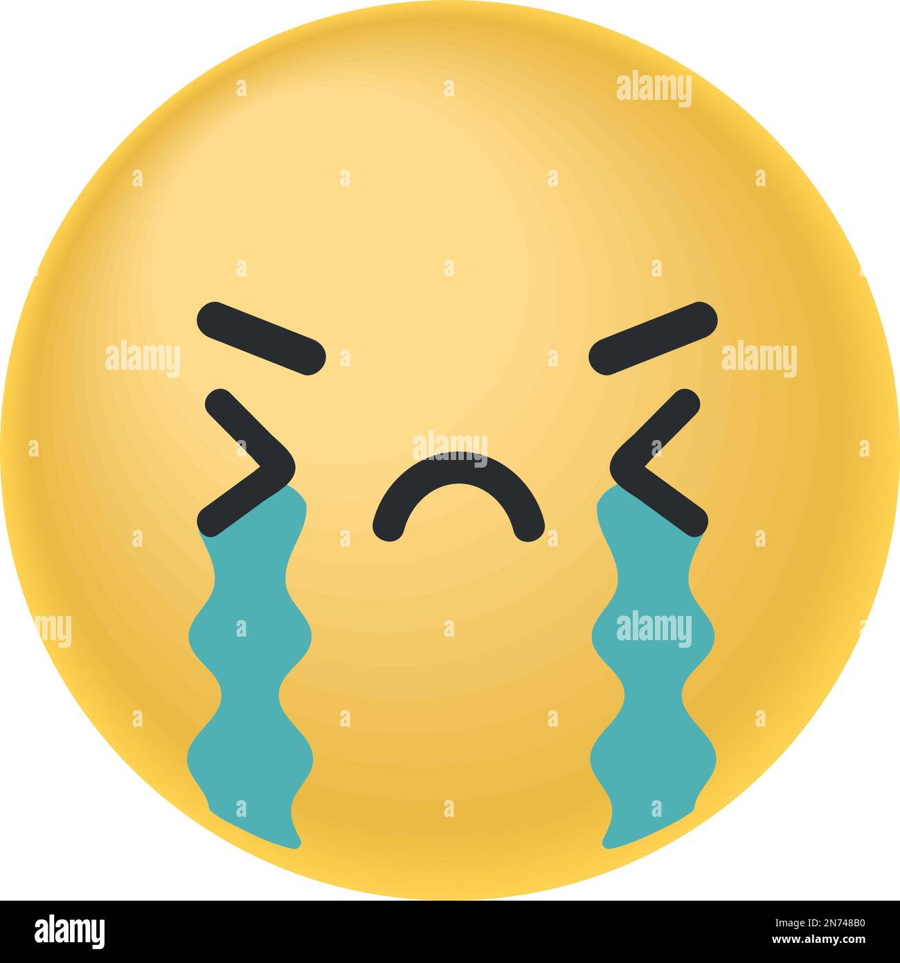 crying emoticon social media Stock Vector Image & Art - Alamy
