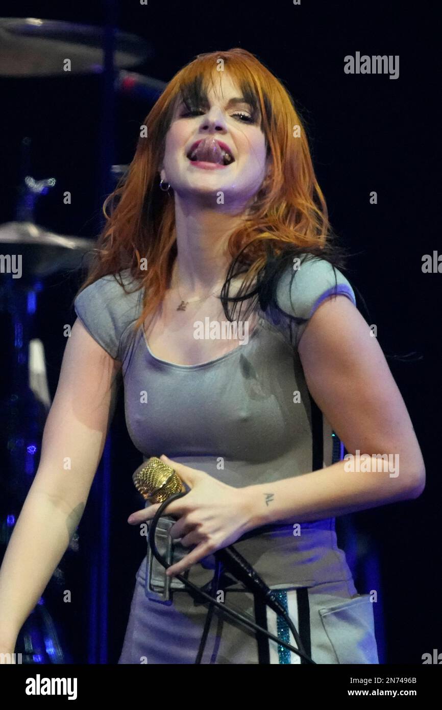 Hayley Williams of Paramore performs at the Bud Light Super Bowl Music ...