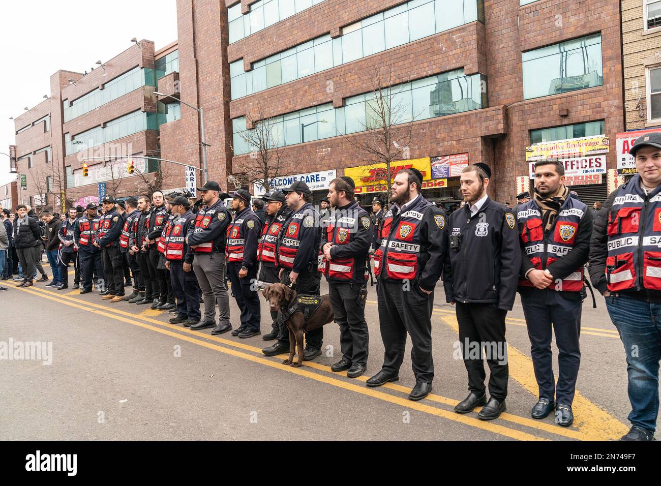 New York, New York, USA. 9th Feb, 2023. Members of volunteer community ...