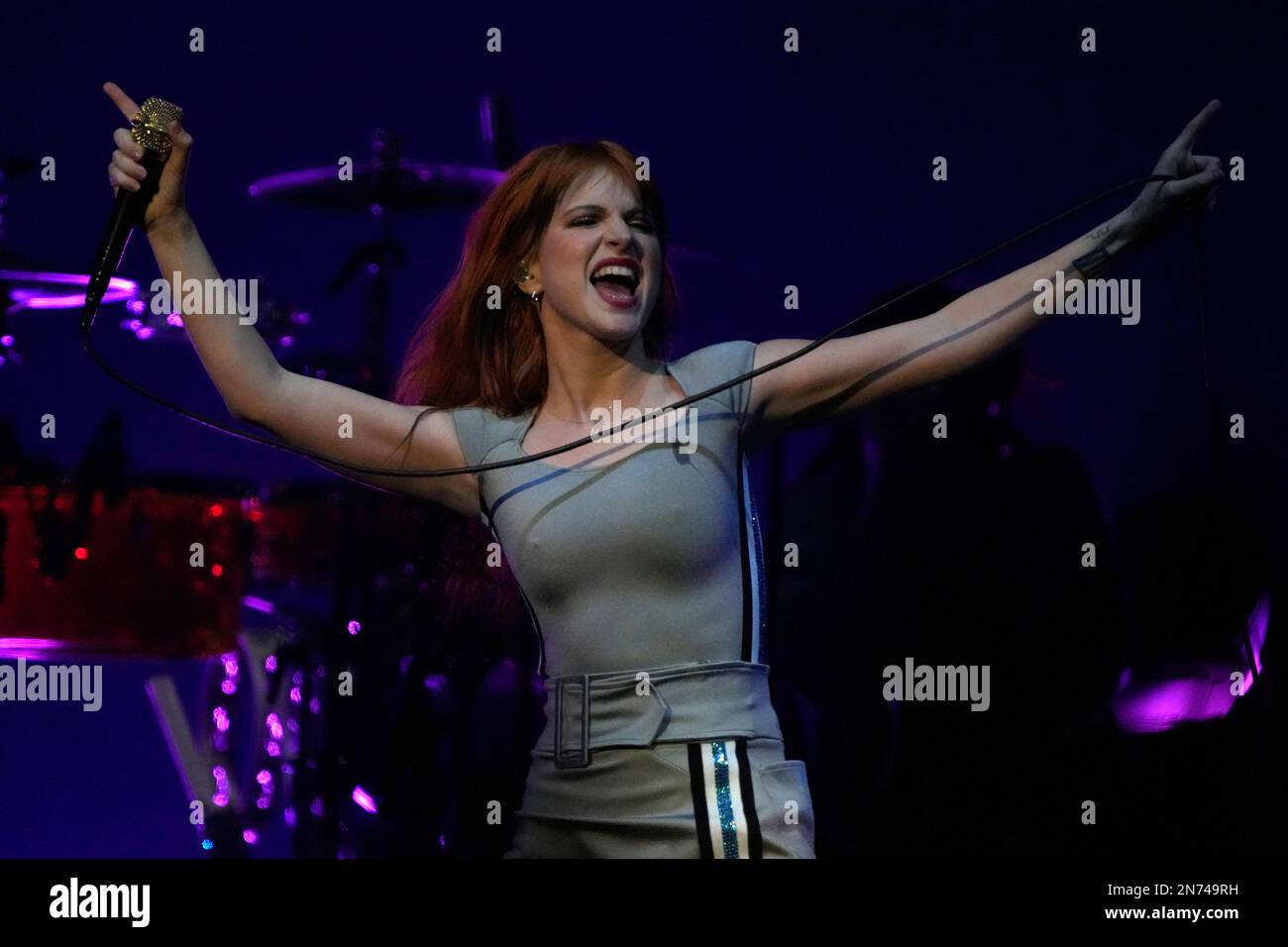 Hayley Williams of Paramore performs at the Bud Light Super Bowl Music ...