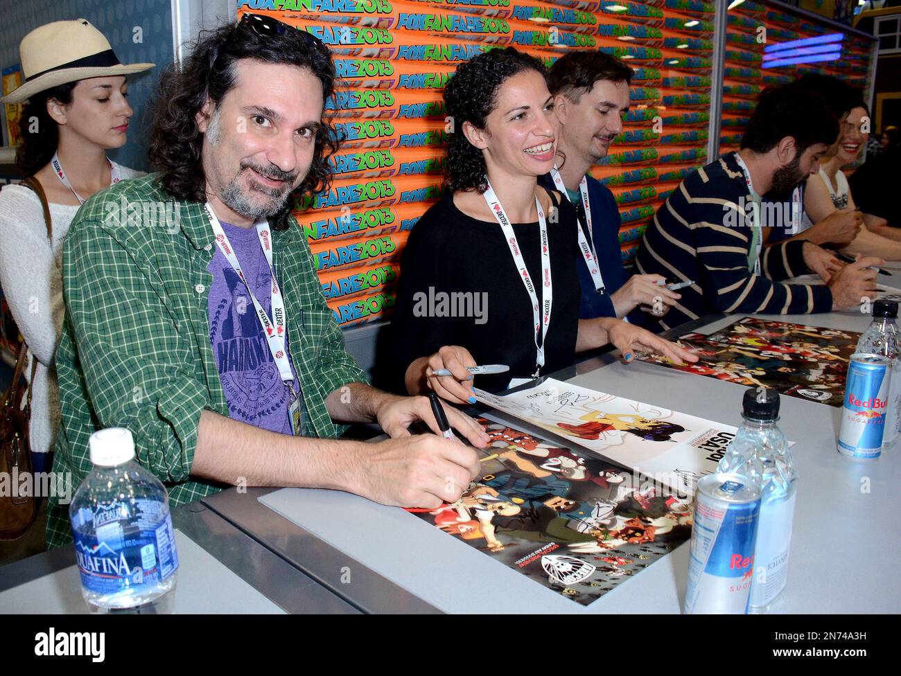 Executive producers Dino Stamatopoulos, far left, and Hend Baghdady ...
