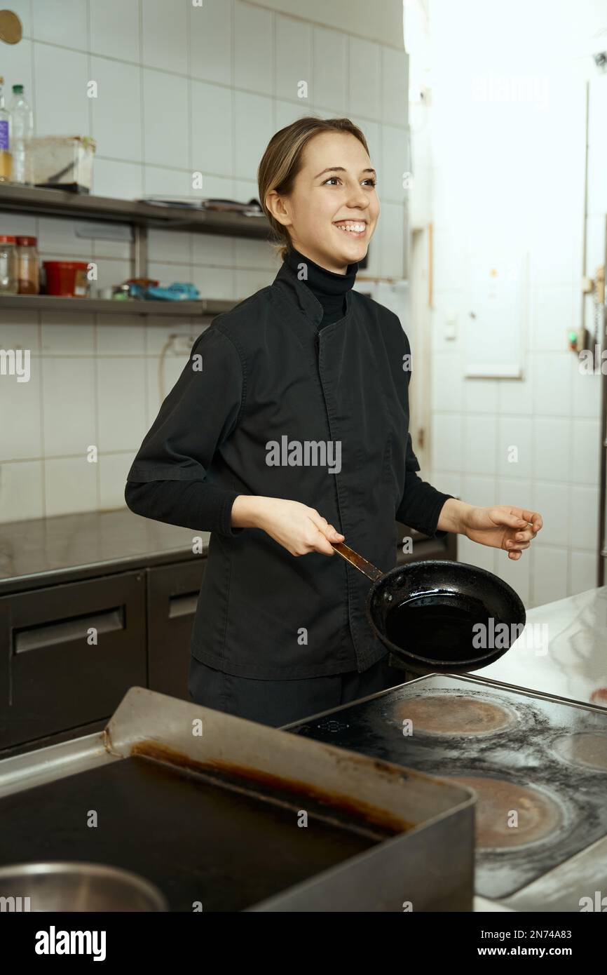 Chef food work overalls hi-res stock photography and images - Alamy