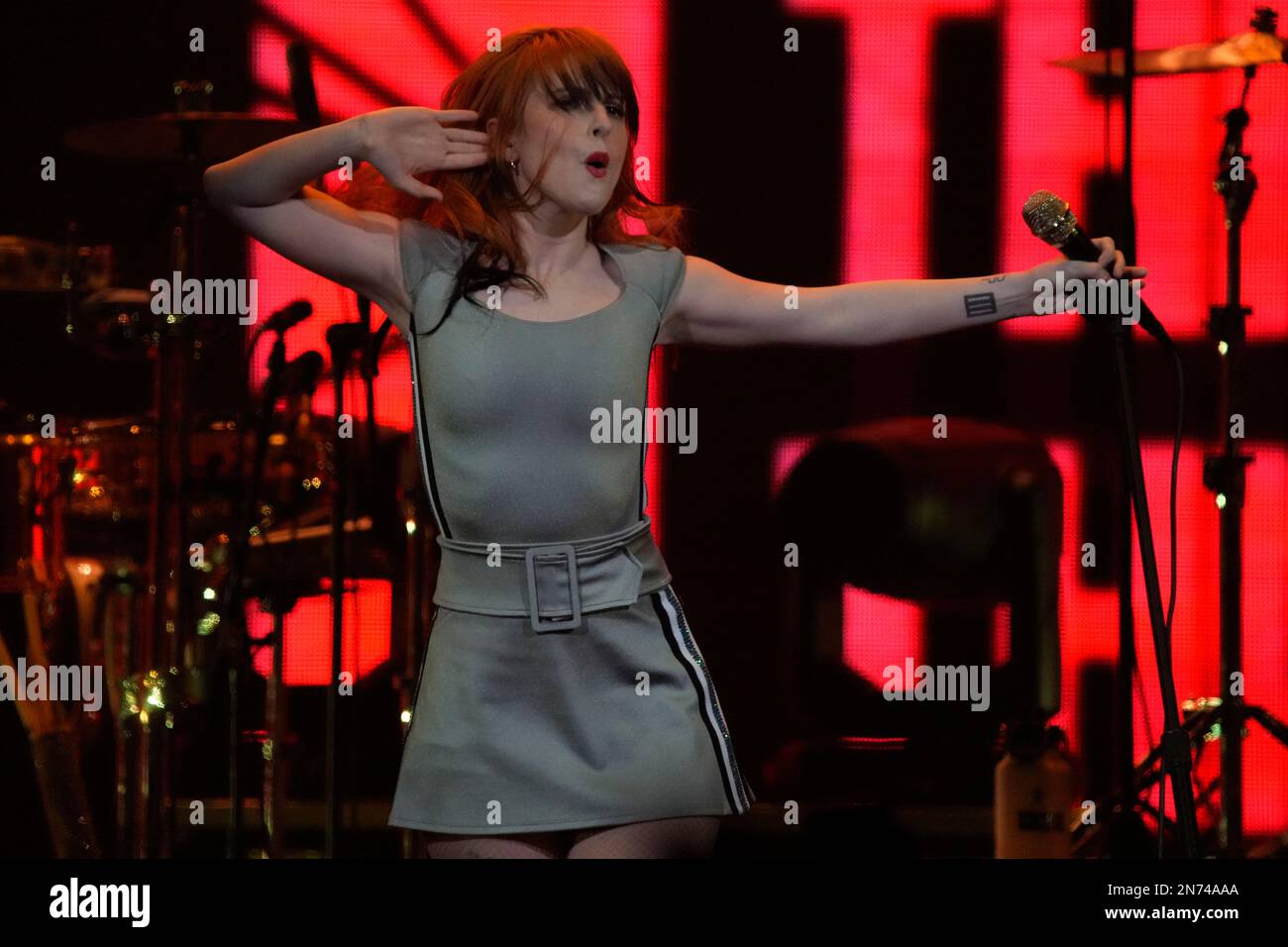 Hayley Williams of Paramore performs at the Bud Light Super Bowl Music ...